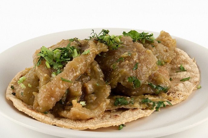 tacos de chicharron verde